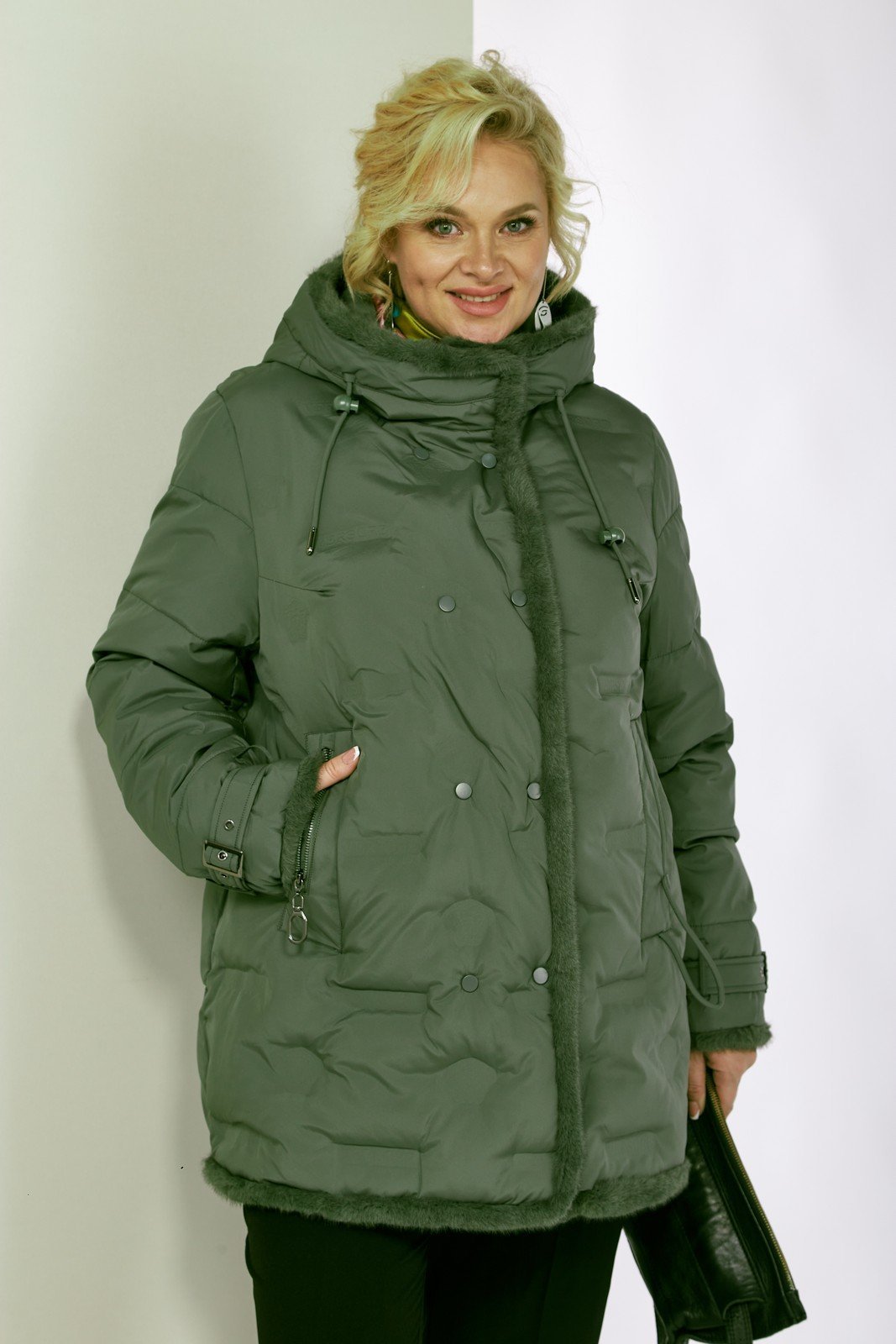 *Куртка 2133 олива Shetti купить в интернет магазине Велесмода